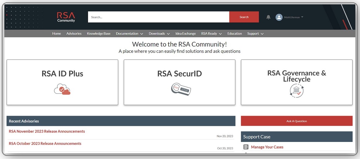 Registering for an RSA Community Account | RSA Community