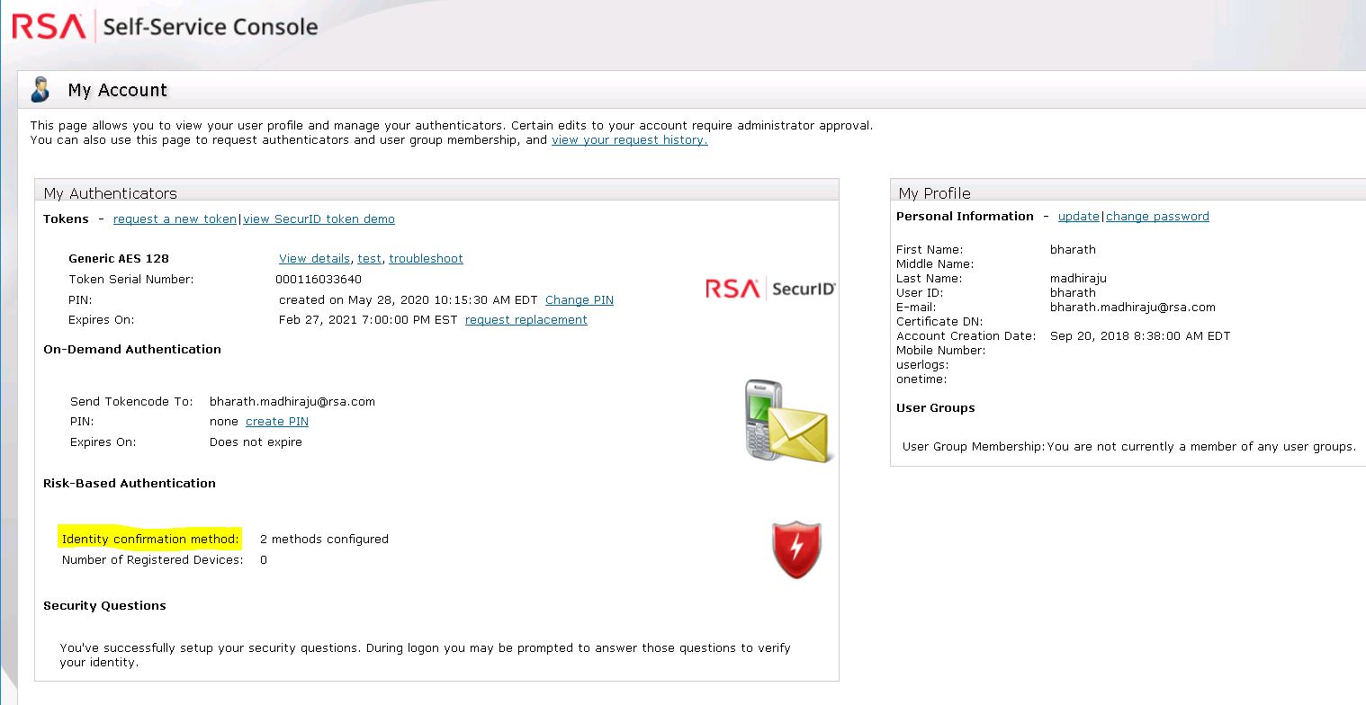 User is not enrolled for any of the allowed identity confirmation authentication methods error ...