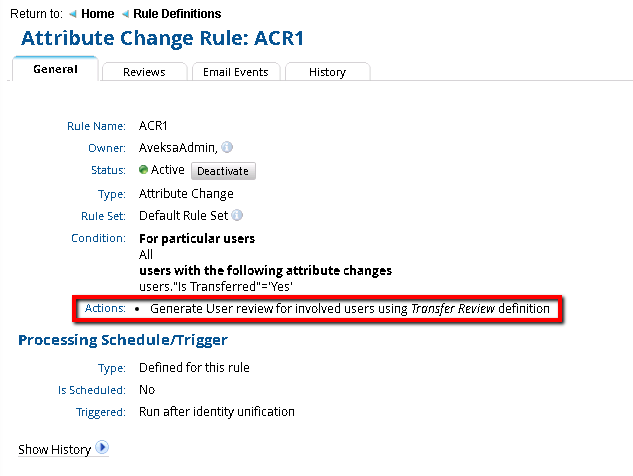 How users are selected for reviews that are triggered by rules in RSA ...