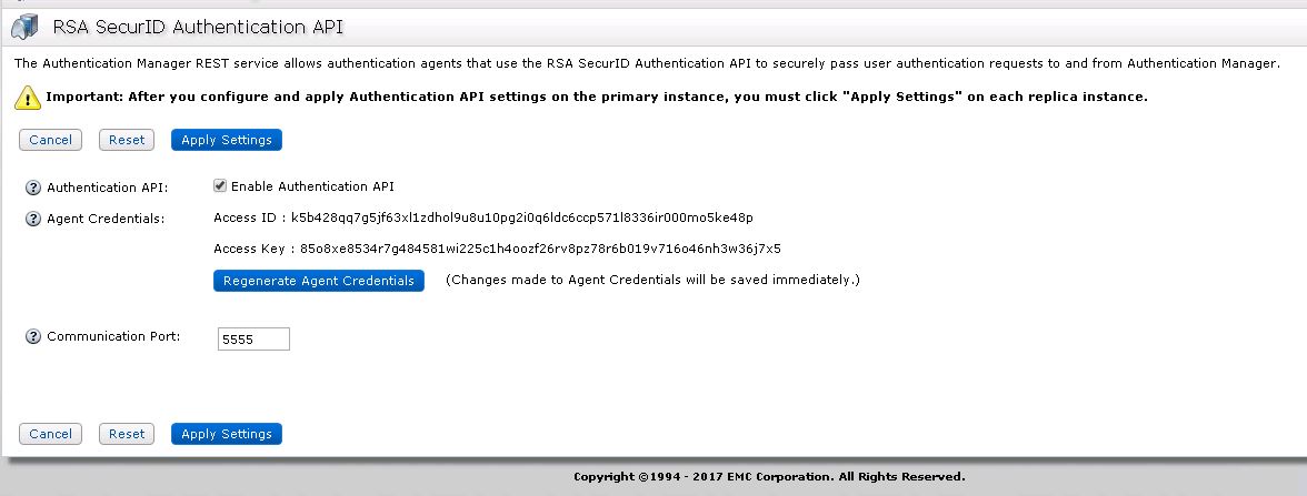 How to set up the REST RSA SecurID Authentication API for ...
