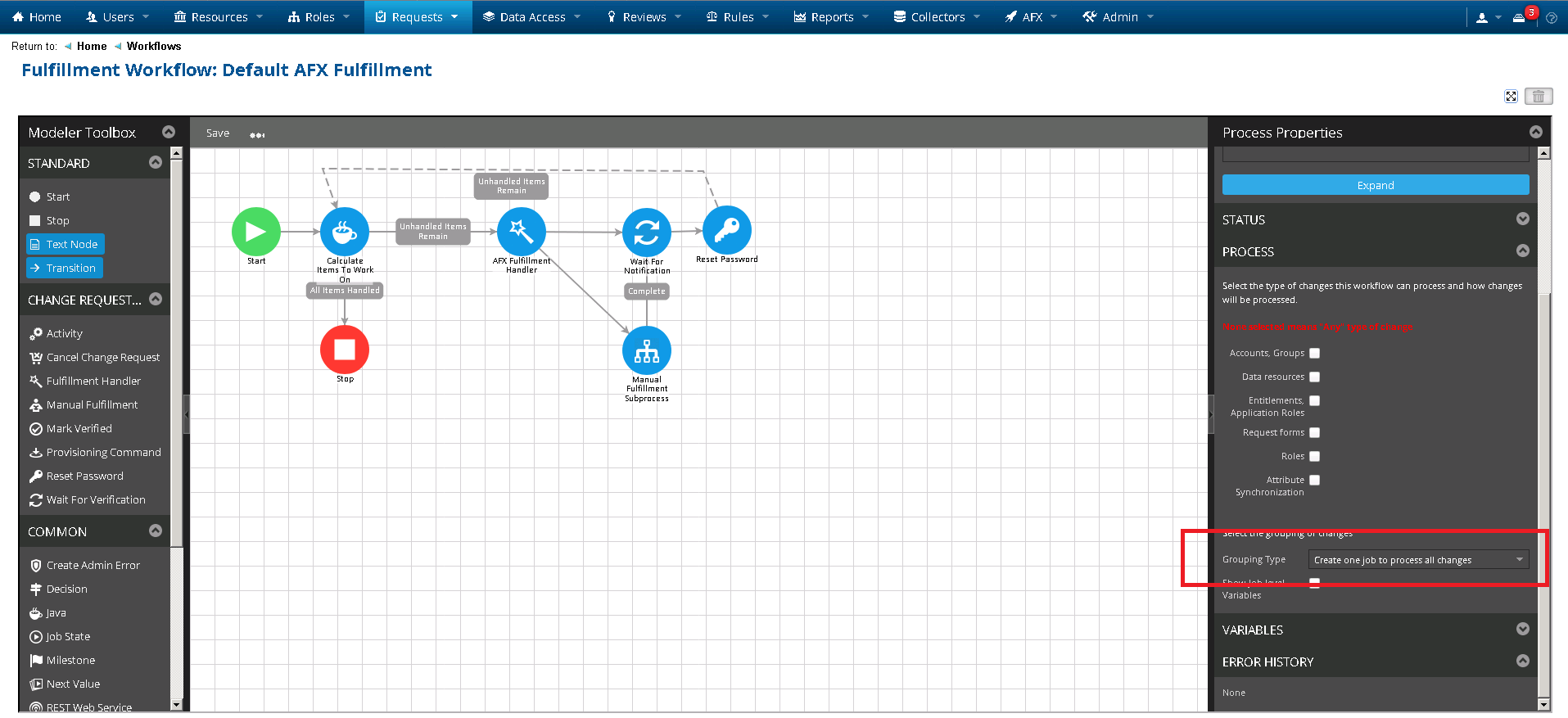 RSA Identity Governance & Lifecycle change request of type Delete ...