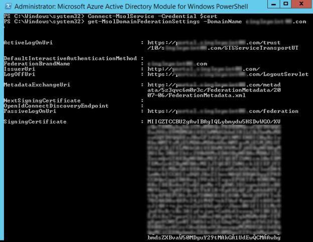 AADSTS50107: Requested federation realm object 'http:/ /' does not exist when trying to access ...