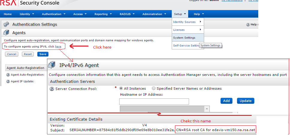 Certificate verification failed and ConfigResponse is not valid for RSA ...