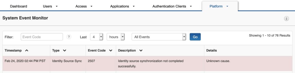 Unknown cause error and size limit exceeded error when synchronizing LDAPv3 identity source with ...