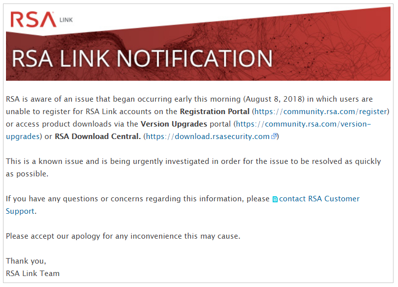 Error Message Getuserstatus Failed When Attempting To Register For An Rsa Community Account