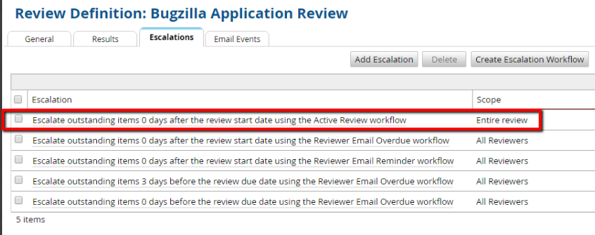 Review escalation workflows sometimes do not trigger in RSA Identity Governance & Lifecycle ...