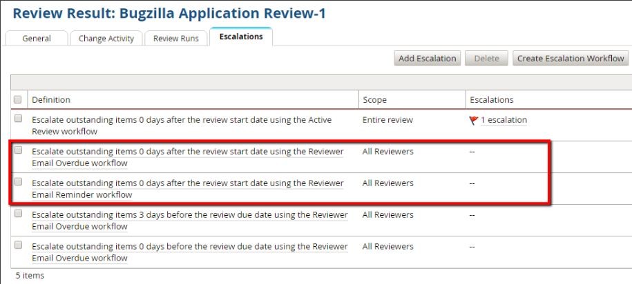 Review escalation workflows sometimes do not trigger in RSA Identity Governance & Lifecycle ...