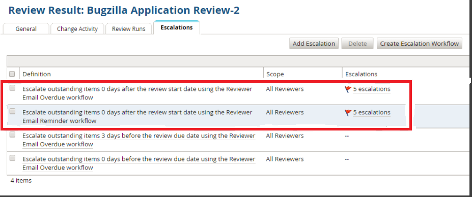 Review escalation workflows sometimes do not trigger in RSA Identity Governance & Lifecycle ...