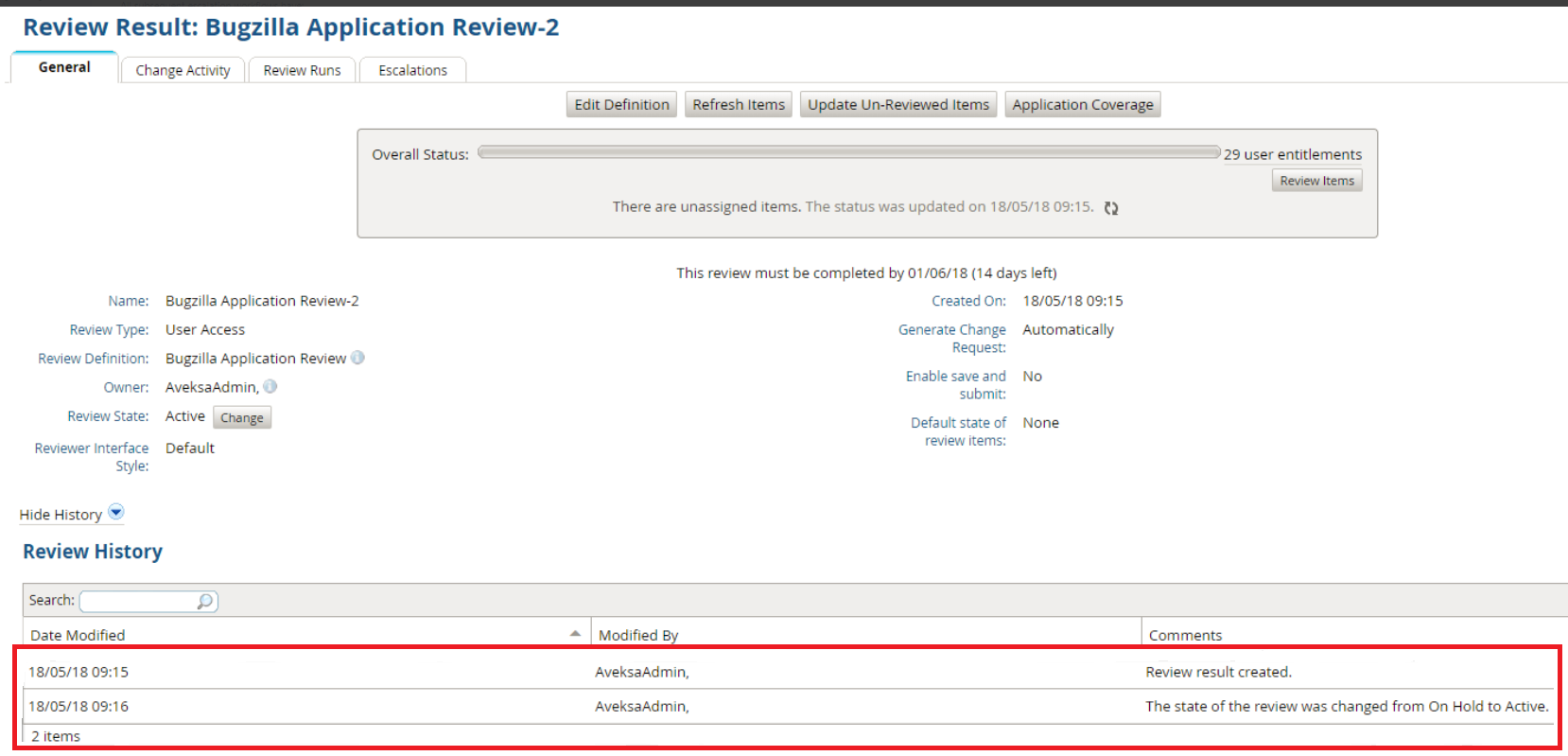 Review escalation workflows sometimes do not trigger in RSA Identity Governance & Lifecycle ...