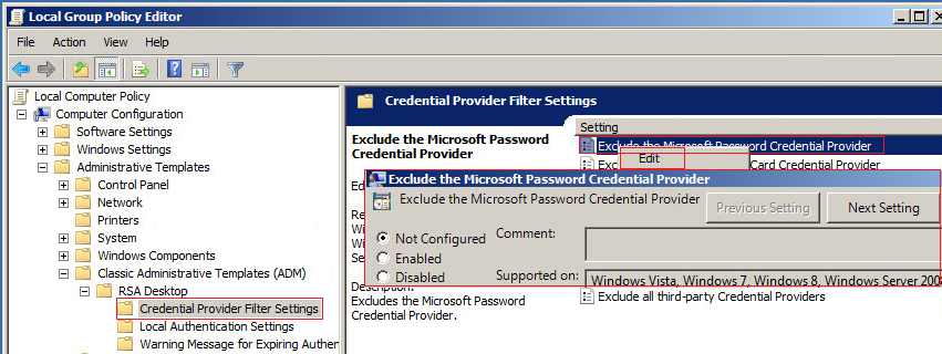 RSA SecurID prompt does not appear when connecting with Remote Desktop Protocol RDP on Windows ...