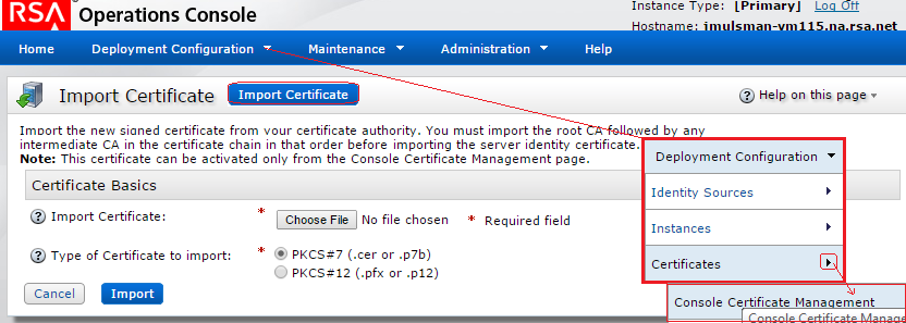How to replace the RSA Authentication Manager 8.1 SP1 self-signed console certificate with a ...