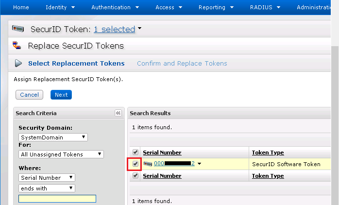 How to replace an existing token in RSA Authentication Manager 8.x with ...