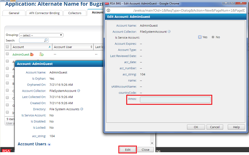 How to edit the Account custom attribute which is marked as managed in RSA Identity Governance ...