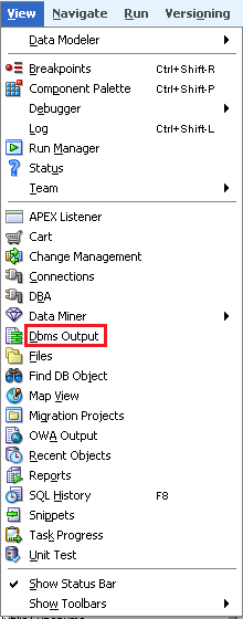 How to enable DBMS_OUTPUT in Oracle SQL Developer for use with RSA ...